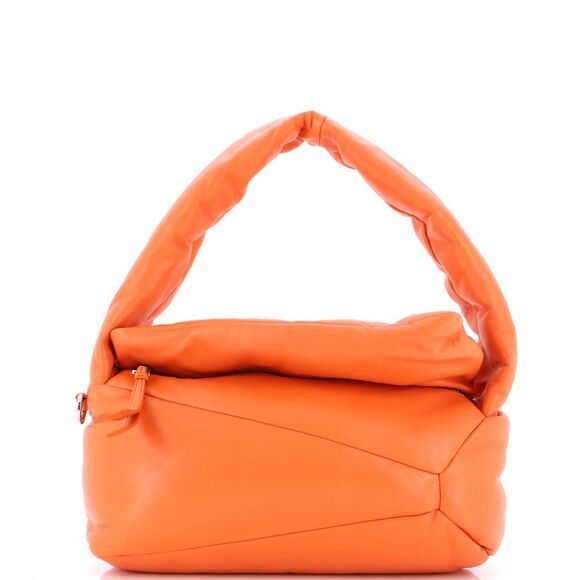 Loewe | Bags | Loewe Puffer Puzzle Hobo Leather Orange | Poshmark